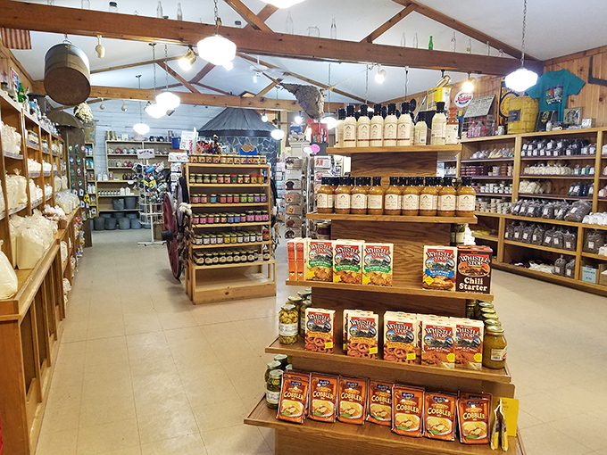 Shelves stocked with pantry essentials that remind us cooking used to be an art form, not just assembling pre-made ingredients.