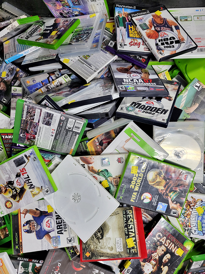 Video game archaeology at its finest. That copy of NBA Live 2003 represents an entire era when basketball shorts were comically oversized.