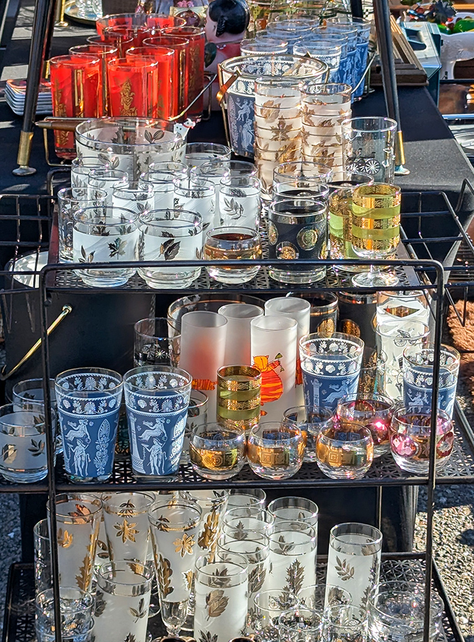 Glassware galaxy! From mid-century modern to Victorian elegance, these vessels have toasted countless celebrations across the decades.