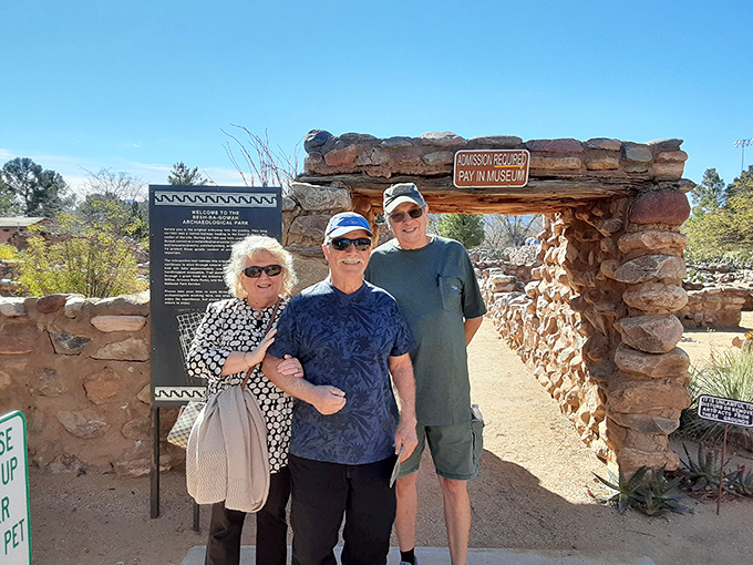 Happy visitors discovering that history is much more fascinating when you can actually walk through it.
