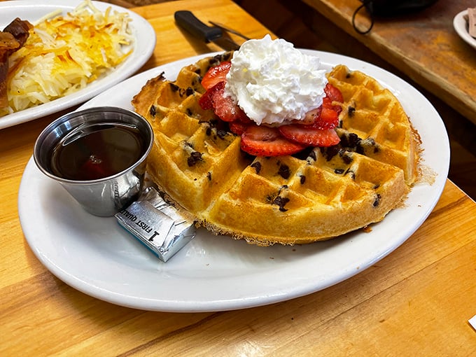 A waffle that understands the importance of structural integrity while still maintaining a delicate interior. Engineering you can eat.