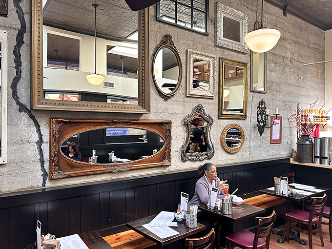 Vintage mirrors reflect more than diners &ndash; they capture the essence of a space where New Orleans and San Francisco harmoniously coexist.