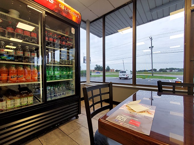 A quiet corner to savor your sandwich masterpiece while watching the world go by. Sometimes the best dining views are the simplest.