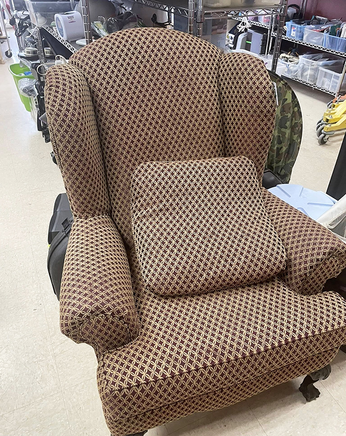 This wingback chair has seen some living rooms. With good bones and classic lines, it's begging for a second act.