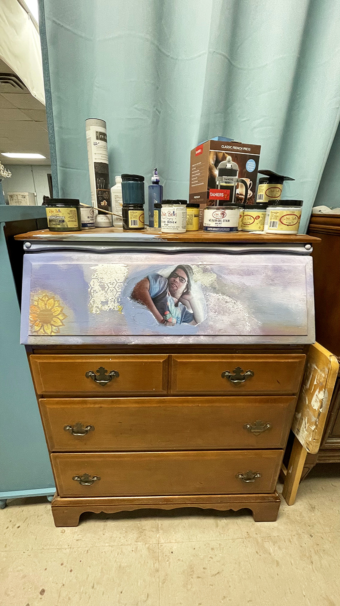 This dresser's seen better days, but with some TLC and paint, it could become the statement piece your bedroom's been missing.