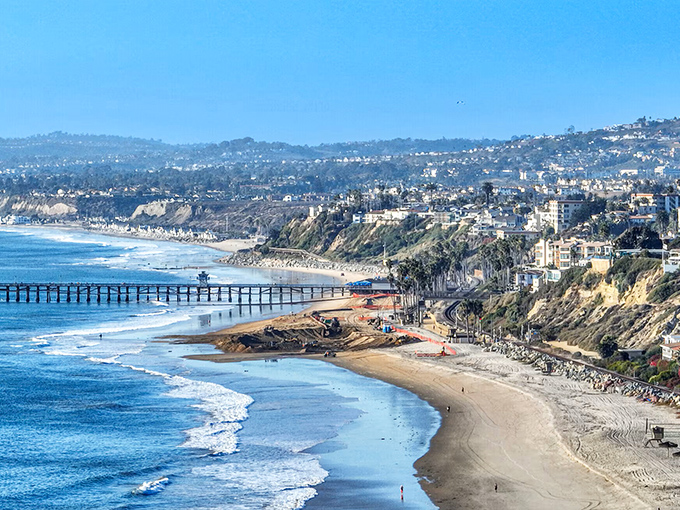 Miles of pristine coastline stretch beneath dramatic bluffs where Southern California shows off its natural beauty perfectly.