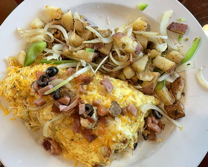 The 49er Omelet &ndash; where eggs meet vegetables in a harmonious relationship that puts most reality TV romances to shame.