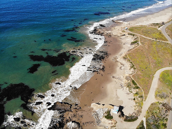 From above, Leo Carrillo reveals its true splendor. The dance between land and sea creates a coastline that belongs on California's highlight reel.