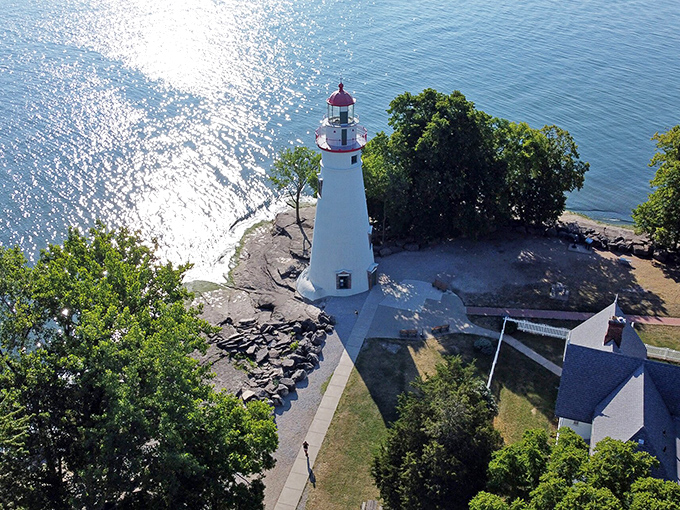 From above, the true majesty of Marblehead's setting becomes clear&mdash;a perfect promontory where land meets water in a timeless embrace.