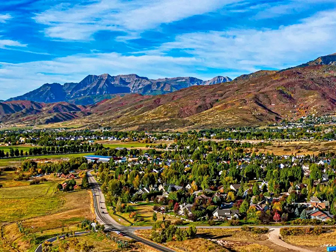 From above, Midway reveals its perfect placement &ndash; a patchwork of alpine dreams nestled into a valley that Mother Nature clearly favorites.