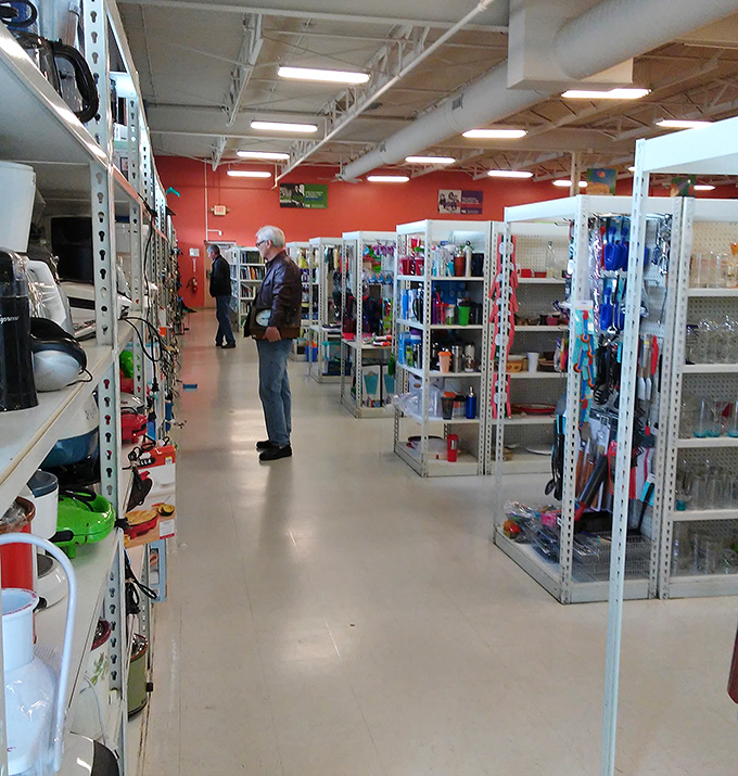 Wide aisles and organized chaos &ndash; it's like someone's very neat grandmother organized an entire department store.