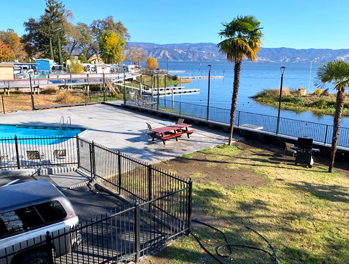 Poolside or lakeside? At Lakeport's waterfront accommodations, you don't have to choose. Affordable luxury where every amenity comes with a view.