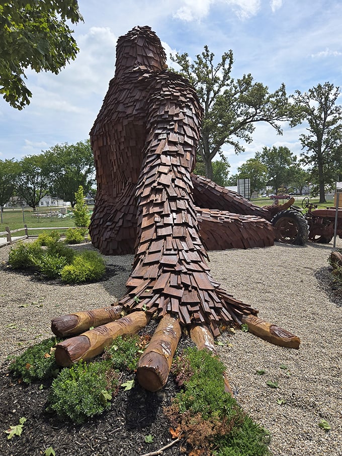 The side profile reveals Nelson's contemplative pose. Is he pondering the mysteries of the universe or just enjoying another beautiful Ohio day?