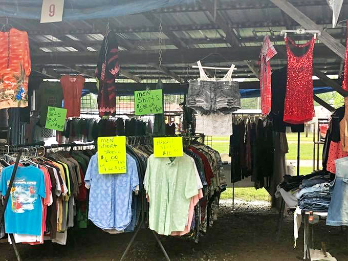 Fashion finds without fitting room frustration—these racks hold potential wardrobe refreshers at prices that won't trigger credit card alarms.