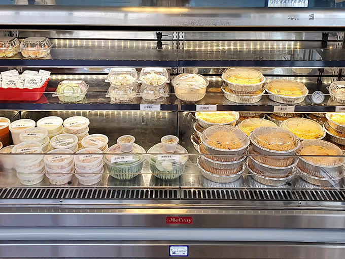 The refrigerated case holds prepared delights for seafood lovers on the go&mdash;crab dips, salads, and sides that make any meal instantly special.