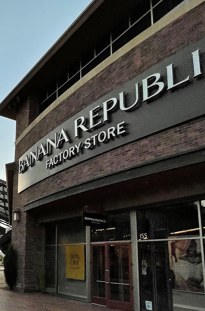Banana Republic Factory Store brings workplace sophistication within reach, proving professional wardrobes shouldn't require professional athlete salaries.