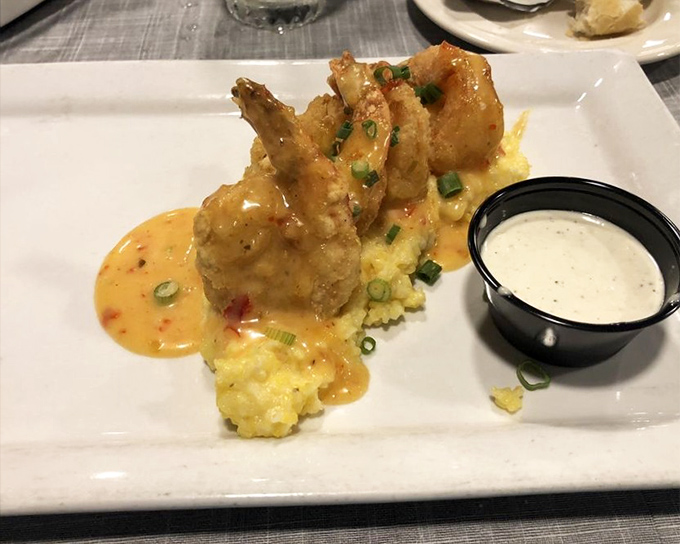 Bang Bang Shrimp: where crispy meets creamy in a spicy sauce that makes you wonder why all shrimp aren't prepared this way.