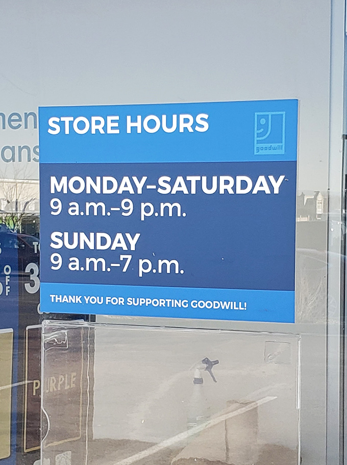 Store hours that accommodate both early birds and night owls. The "Thank You" at the bottom feels genuinely heartfelt.