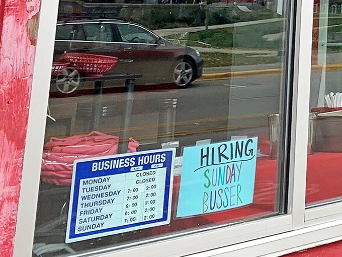 Even the business hours sign feels nostalgic&mdash;a reminder that some experiences are worth planning your day around.