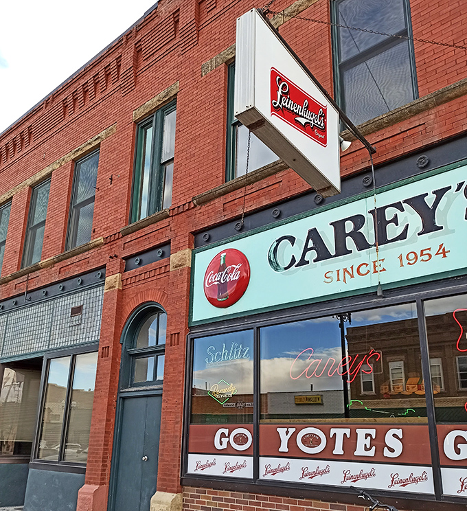 Carey's Bar has been serving Vermillion since 1954, its vintage sign a beacon for those seeking authentic local flavor. Some stories are best told over cold beer.