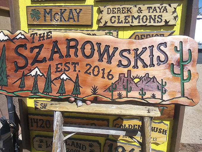Family legacies carved in wood—these custom name signs transform houses into homes, with a distinctly Southwestern flair that screams "Arizona roots."