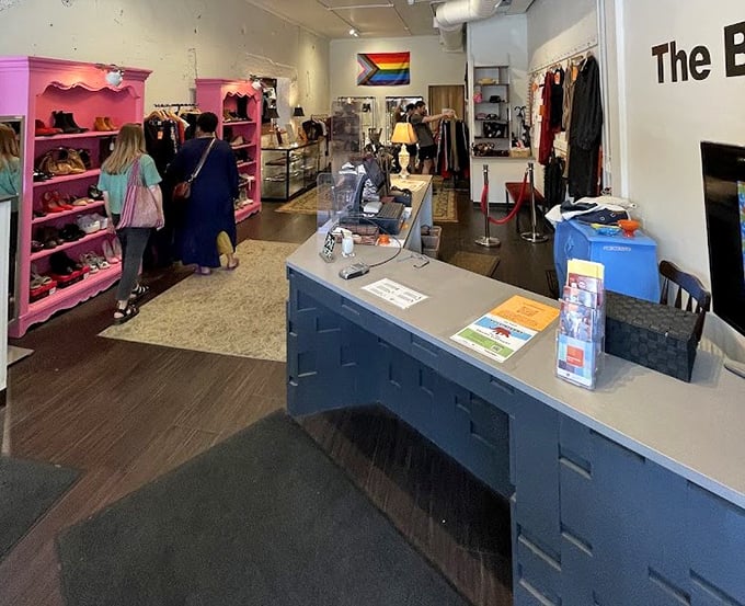 The checkout counter, where treasures are tallied and the thrill of the hunt concludes with the satisfaction of supporting a worthy cause.