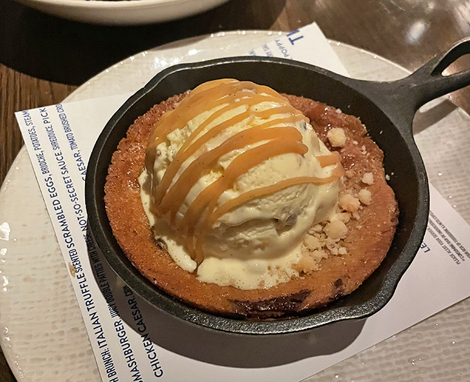 A skillet cookie that arrives sizzling with melting ice cream&mdash;dessert theater that ends with a standing ovation from your taste buds.