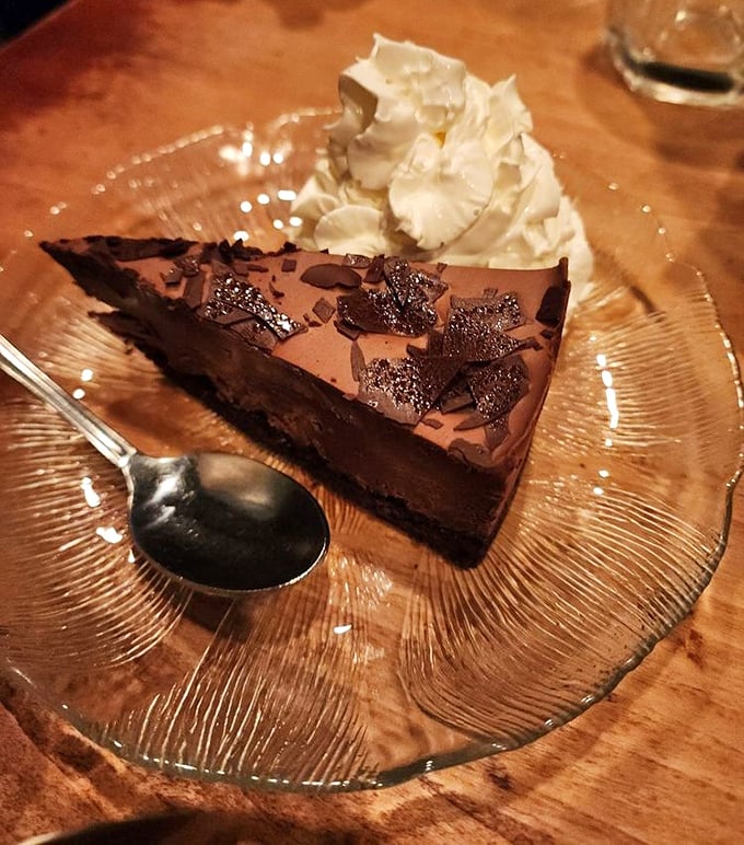 Chocolate mousse cake that proves our forefathers definitely knew how to end a meal properly.