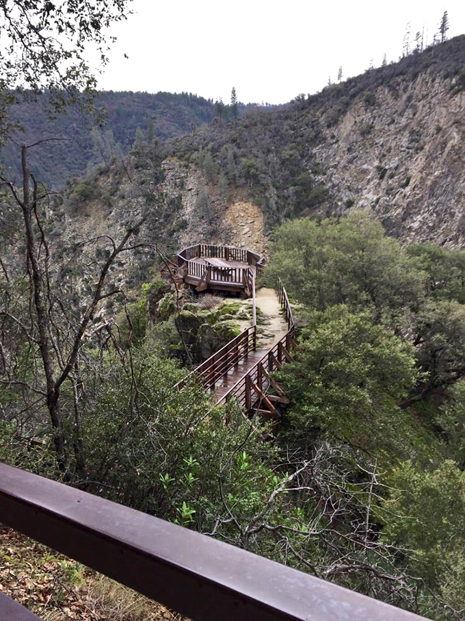 The grand finale: a viewing platform seemingly suspended in mid-air, offering front-row seats to nature's most spectacular show.