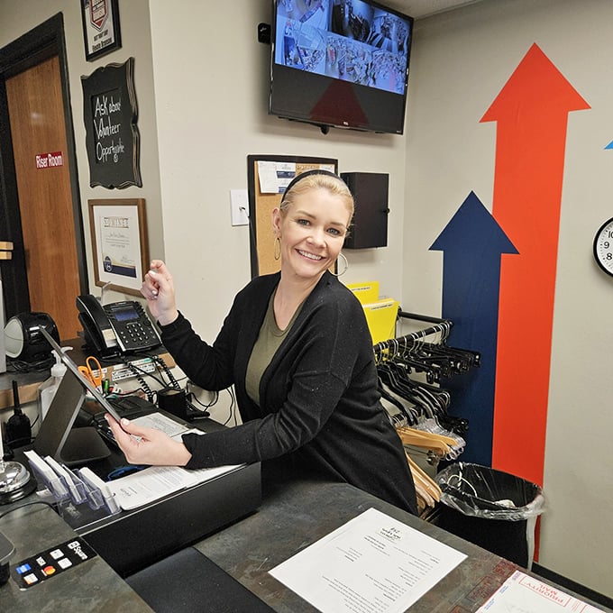 The checkout counter&mdash;where thrifting victories are tallied and the friendly staff sends you off with change to spare for lunch. 