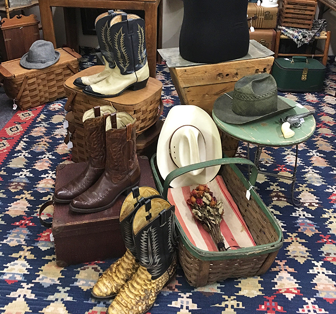 Western wear display where cowboy dreams meet practical Tennessee style &ndash; yeehaw meets y'all.