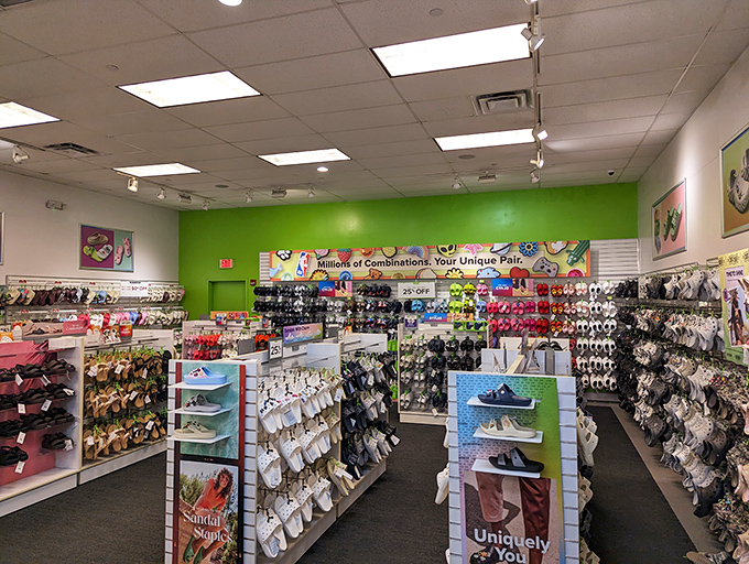 A Crocs wonderland where comfort meets... more comfort. Judge all you want, but your feet are secretly jealous.