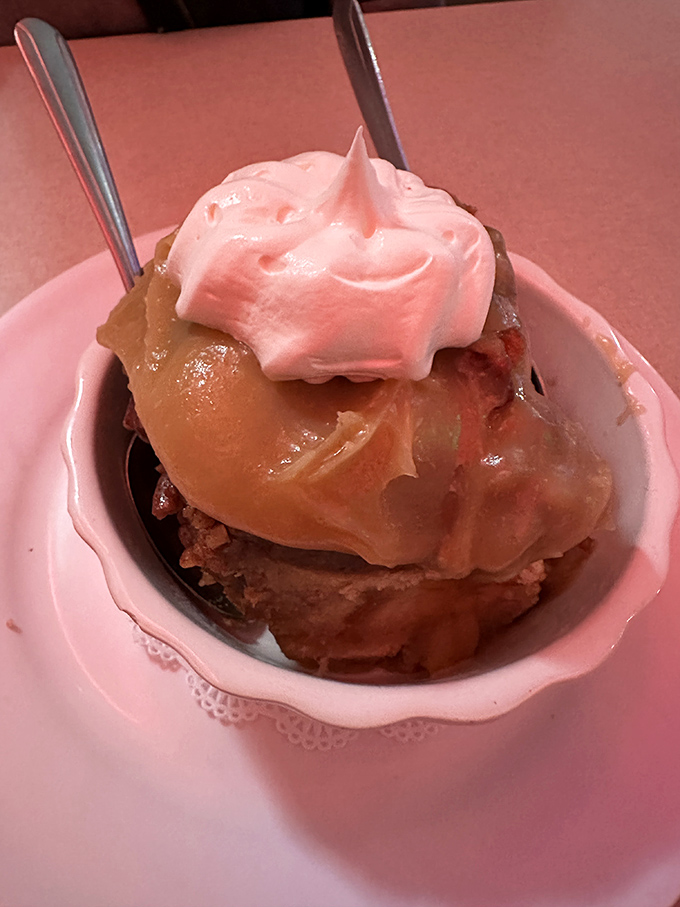 This dessert doesn't just satisfy a sweet tooth&mdash;it soothes the soul. That pink whipped cream is bringing a touch of nostalgia to the party.