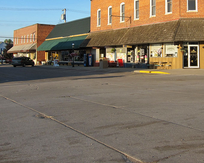 Early morning or evening light turns downtown into something resembling a movie set, except everything here is authentically real.