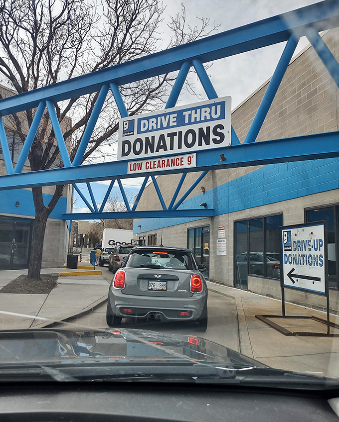 The drive-thru donation center—where giving back is as easy as ordering fast food, but infinitely more satisfying for the soul.