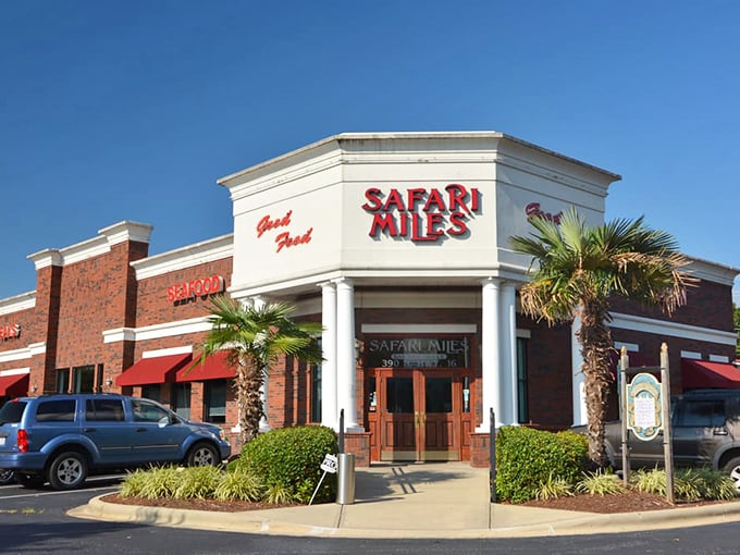 The corner entrance with its distinctive signage has become a beacon for hungry travelers and locals alike&mdash;a landmark that promises good times and better food.