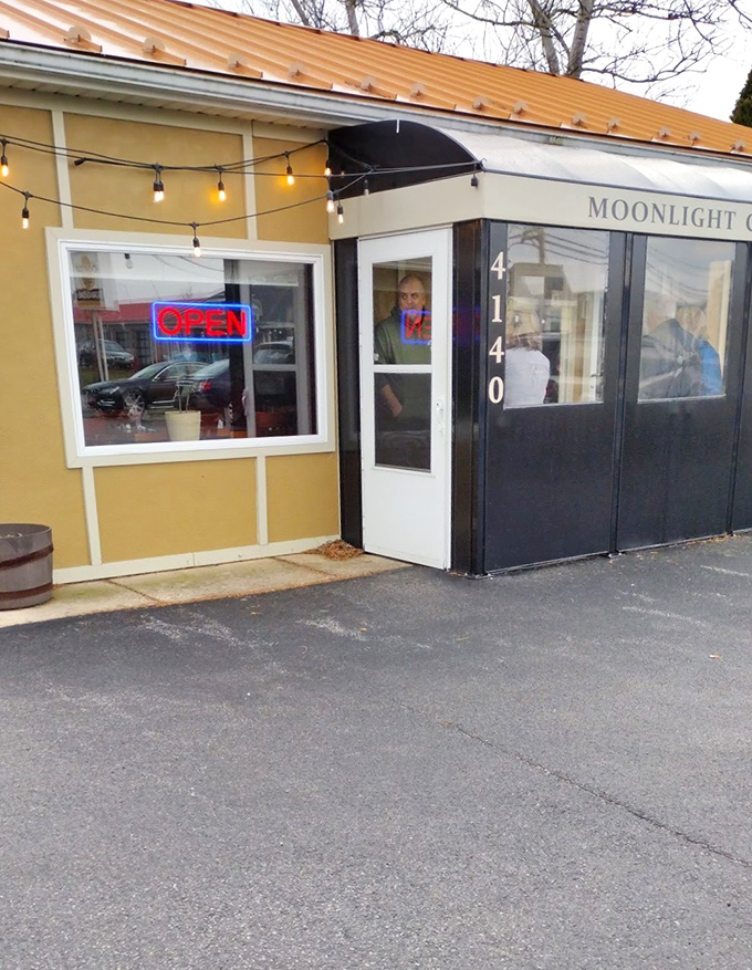 That moment when you spot the Moonlight Café sign and realize you're about to experience what might be the best Italian meal in Pennsylvania.