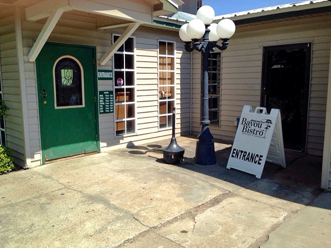 An entrance that says, "Nothing fancy here, just really good food." Sometimes the best culinary adventures begin with the simplest doors.