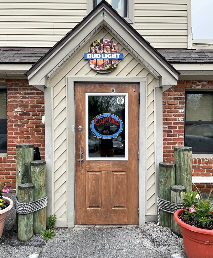 The entrance to seafood paradise &ndash; like the wardrobe to Narnia, but with mallets and bibs instead of lions.