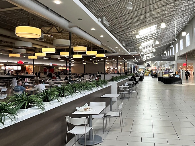 The food court&mdash;civilization's greatest contribution to shopping stamina. Where retail marathoners refuel before the final lap.