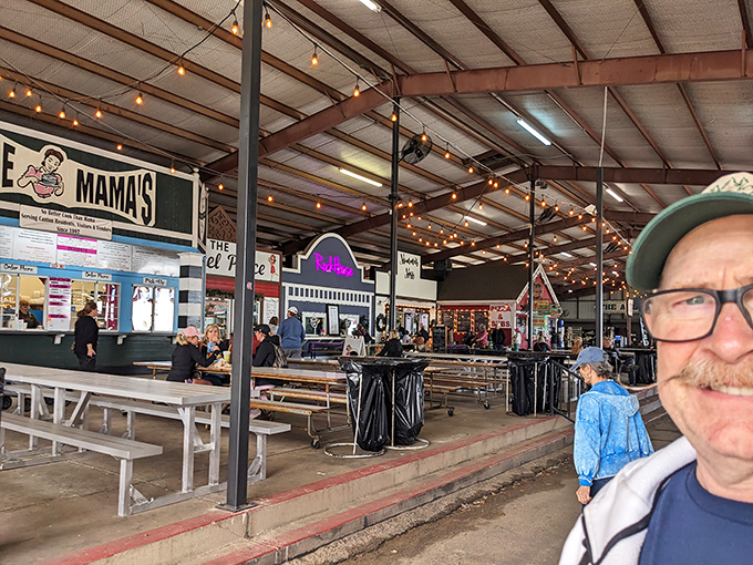 The food court: where hungry shoppers refuel before diving back into the treasure hunt. Follow your nose to satisfaction!