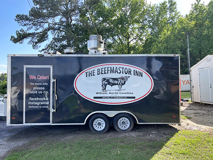 Taking the show on the road. The Beefmastor's mobile operation brings those legendary steaks to events and gatherings beyond Wilson.