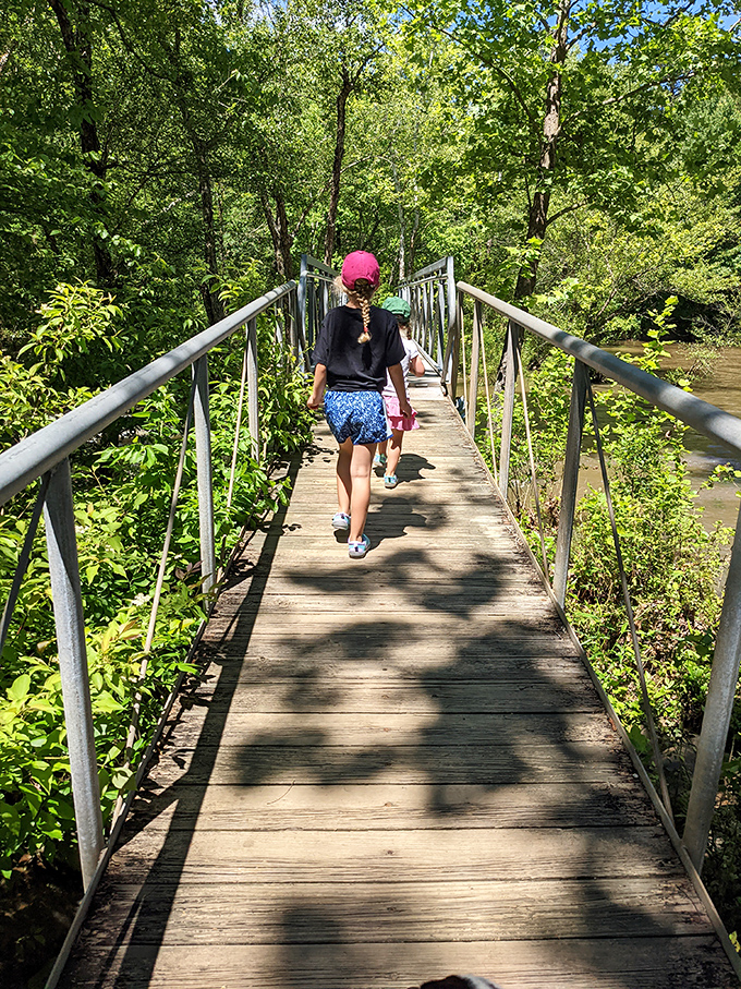 Crossing this footbridge feels like stepping into a storybook adventure&mdash;the kind where nothing bad happens and everyone gets ice cream after.