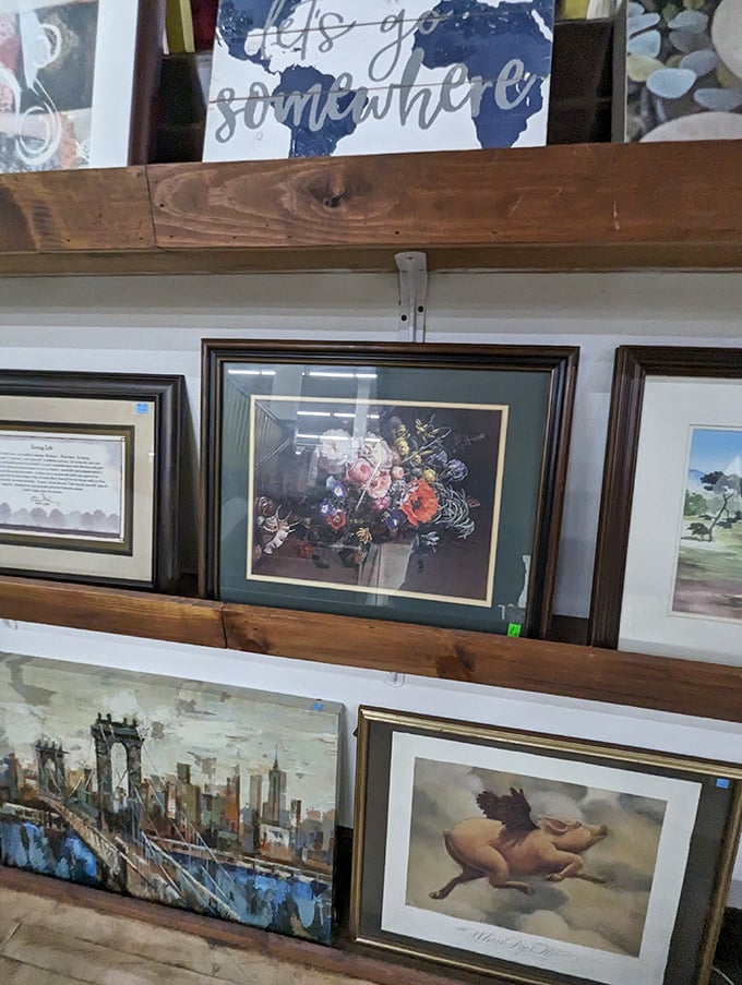 Art that once adorned strangers' walls now waits for new admirers&mdash;that cityscape might be just what your home office needs.