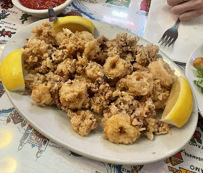 Fried calamari that's tender enough to convert skeptics and crispy enough to make you forget you're eating something that once swam in the ocean.