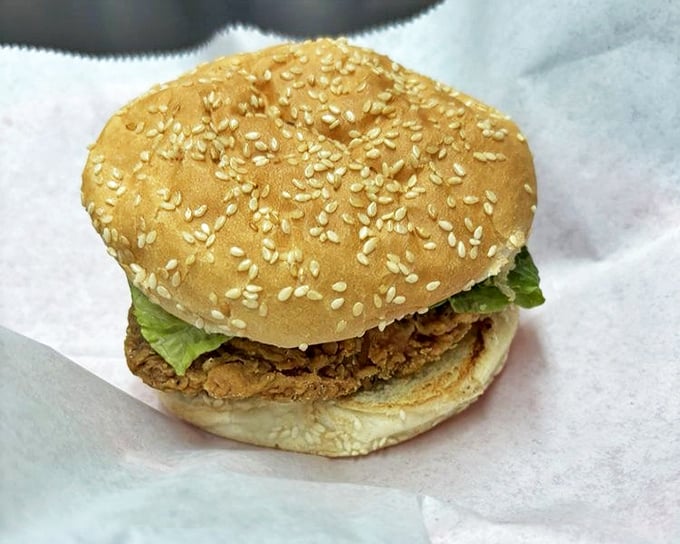 A fried chicken sandwich so perfectly executed it makes you wonder why anyone bothers with fancy food. Sometimes simple pleasures are the most profound.