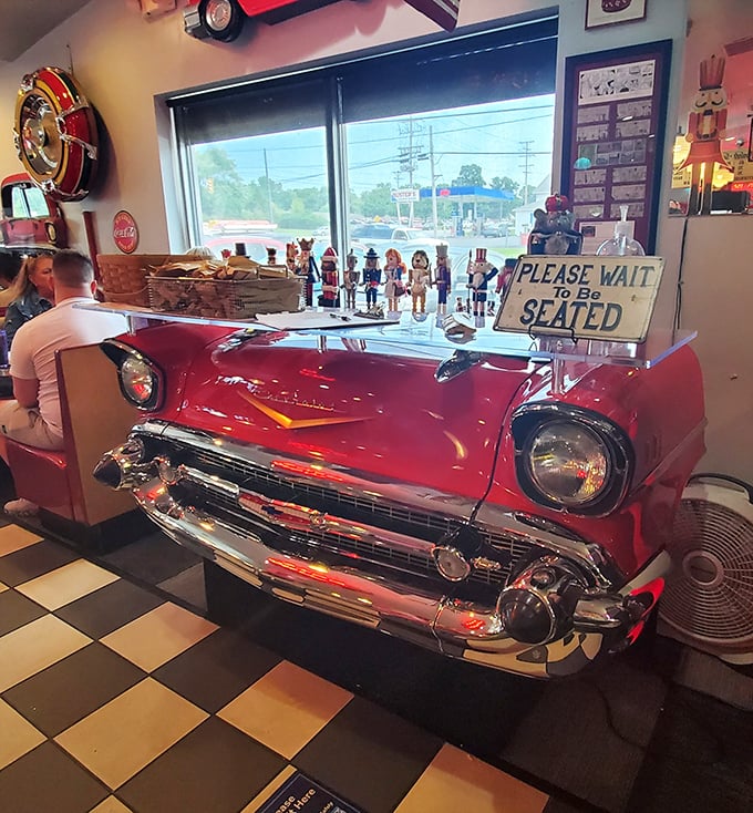 The host stand built from a classic Chevy proves that Nutcracker understands dining isn't just about food&mdash;it's about the experience.