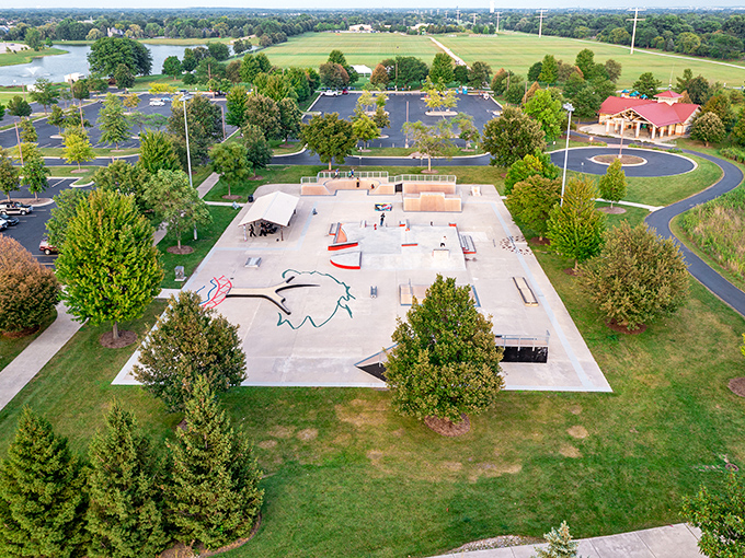 Frontier Park's skate park offers concrete waves for landlocked suburban surfers, where wipeouts earn badges of honor rather than saltwater in the sinuses.