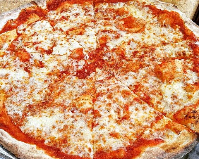 The full pie in all its glory &ndash; a wheel of happiness divided into triangles of joy. Mathematics never tasted so good.