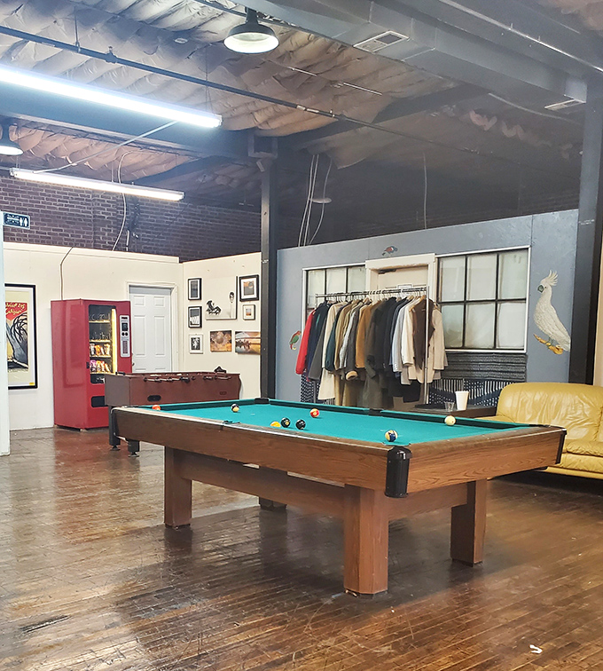 A pool table in the back area suggests Moore Street Cafe is more than a restaurant – it's a community gathering spot.